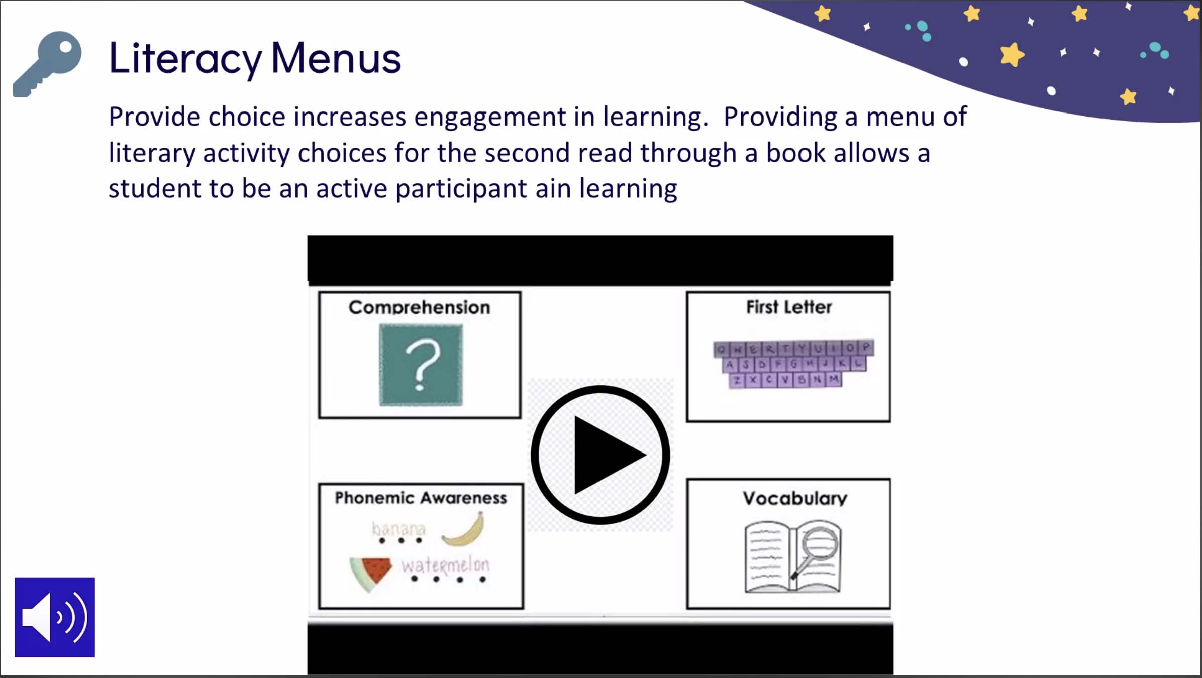 Foundational Strategies for Literacy - Menus - Washington CEEDAR